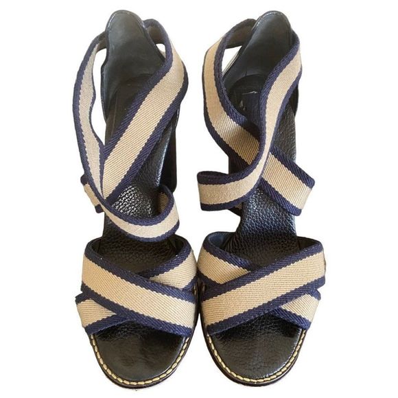 Tory Burch | Shoes | Toryburch Laurie 7m Elasticstrap Chunky Stacked ...